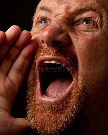 Shouting Out Loud stock image. Image of anger, male, wrinkle - 6960949