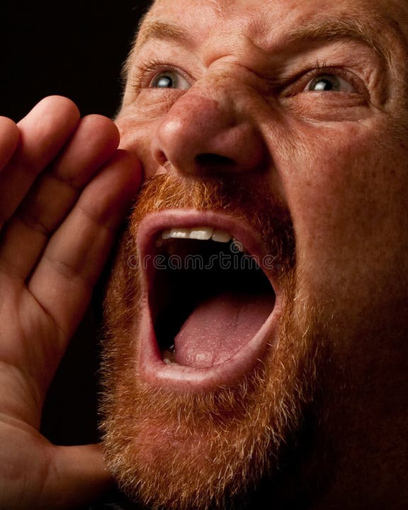 Shouting Out Loud stock image. Image of anger, male, wrinkle - 6960949