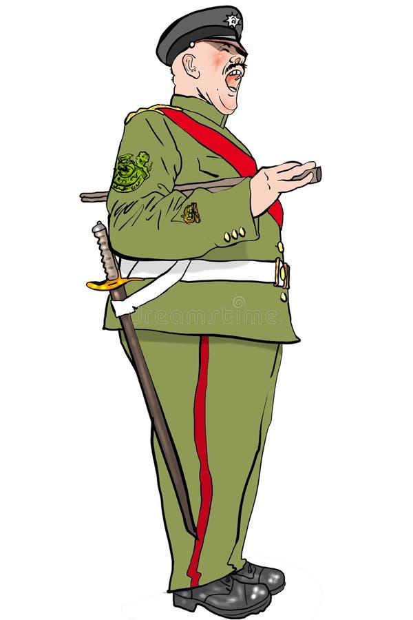 Shouting soldier stock illustration. Illustration of major - 16166173