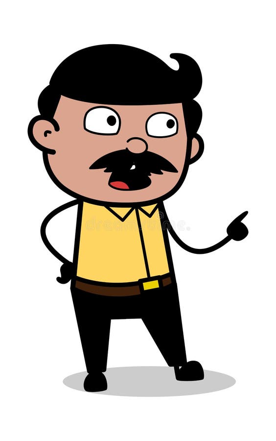 Shouting while Talking - Indian Cartoon Man Father Vector Illustration ... Shouting while Talking - Indian Cartoon Man Father Vector Illustration ...