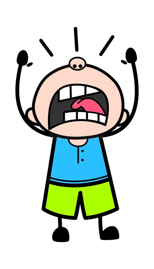 Shouting Teen Boy Cartoon stock illustration. Illustration of clipart ...
