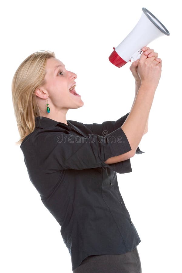 Shouting into the ear stock photo. Image of caucasian - 1220474