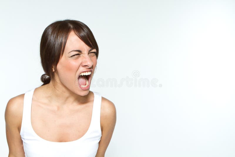 Shouting woman stock image. Image of anger, agressive - 16662945
