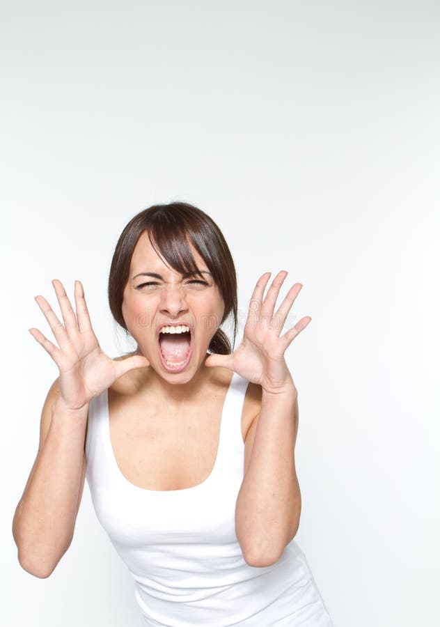 Shouting woman stock image. Image of happy, young, agressive - 16695987