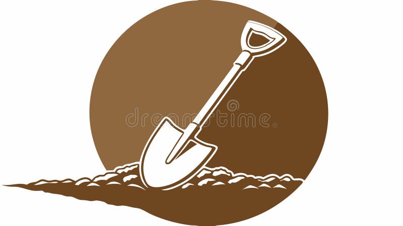 Shovel Actively Digging, Symbolizing Hard Work and Progress, Vector ...