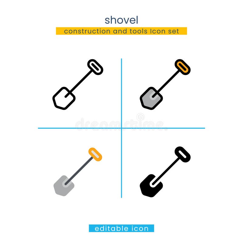 Shovel Construction and Tools Icon Stock Vector - Illustration of ...