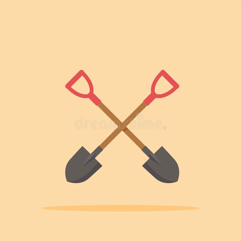 Shovel for Digging. Illustration of Mining Tools Stock Vector ...