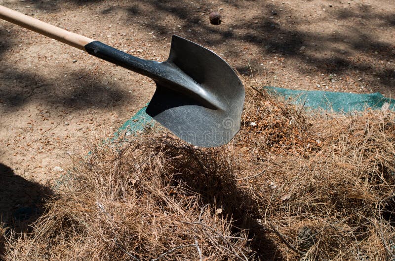 Shovel Doing Ground Working. Stock Image - Image of agriculture ...