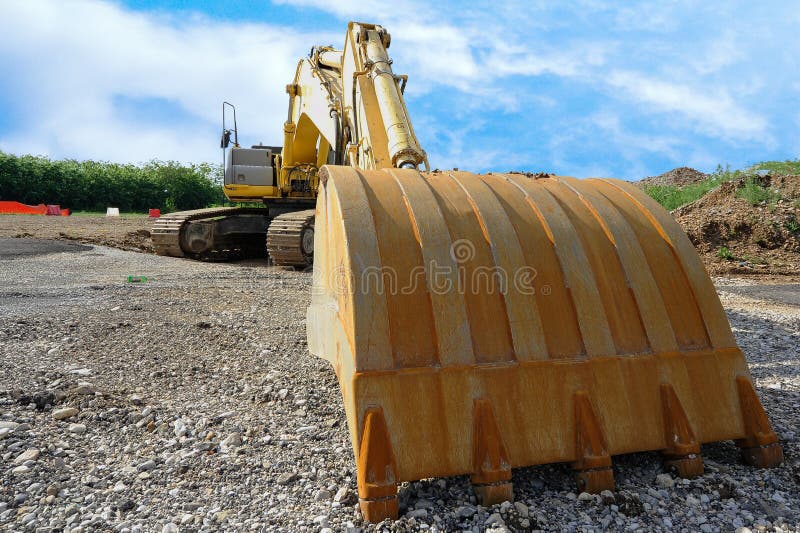 The shovel excavator. stock image. Image of heavy, mining - 91315601