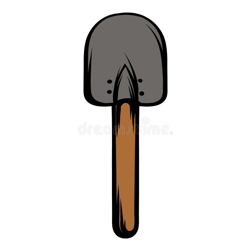 Shovel icon cartoon stock illustration. Illustration of color - 127022866