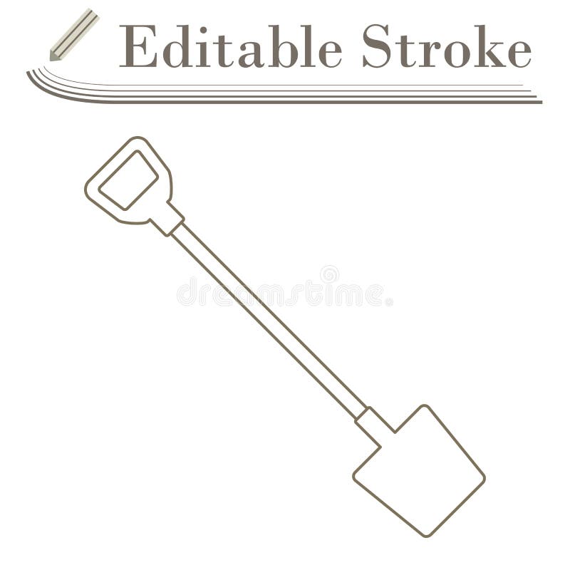 Shovel Icon stock vector. Illustration of isolated, cartoon - 198107884