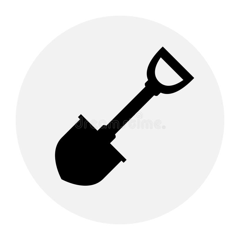 Shovel Icon stock vector. Illustration of black, handle - 88703072