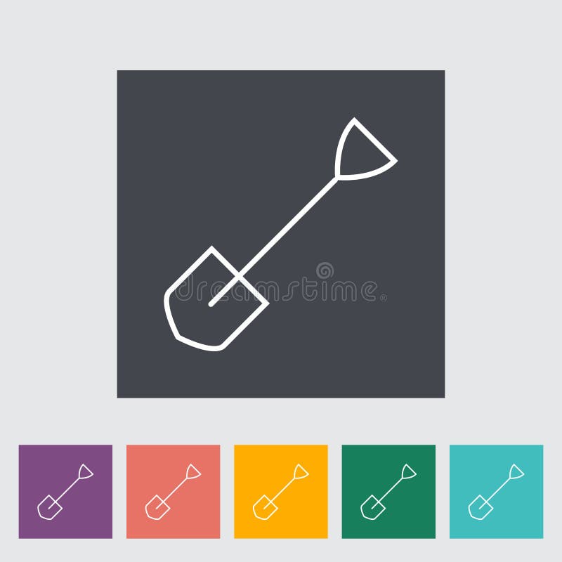 Shovel icon stock vector. Illustration of simple, metal - 89761222