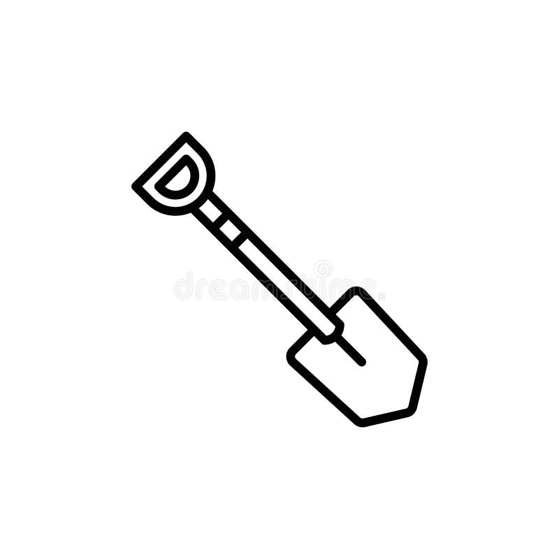 Shovel Icon Set Digging Tool Illustrations for Gardening and Excavation ...