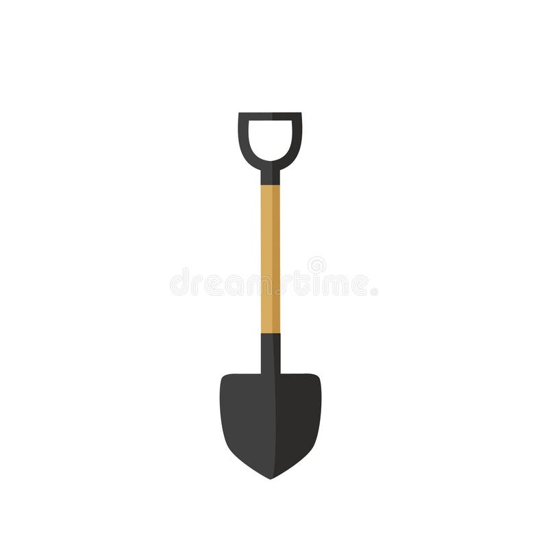 Shovel Icon. Vector Simple Flat Stock Vector - Illustration of vector ...