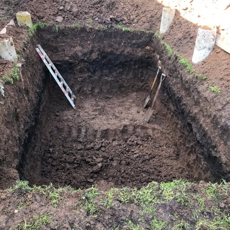 Shovel and Ladder in Digging a Well Stock Photo - Image of gardening ...