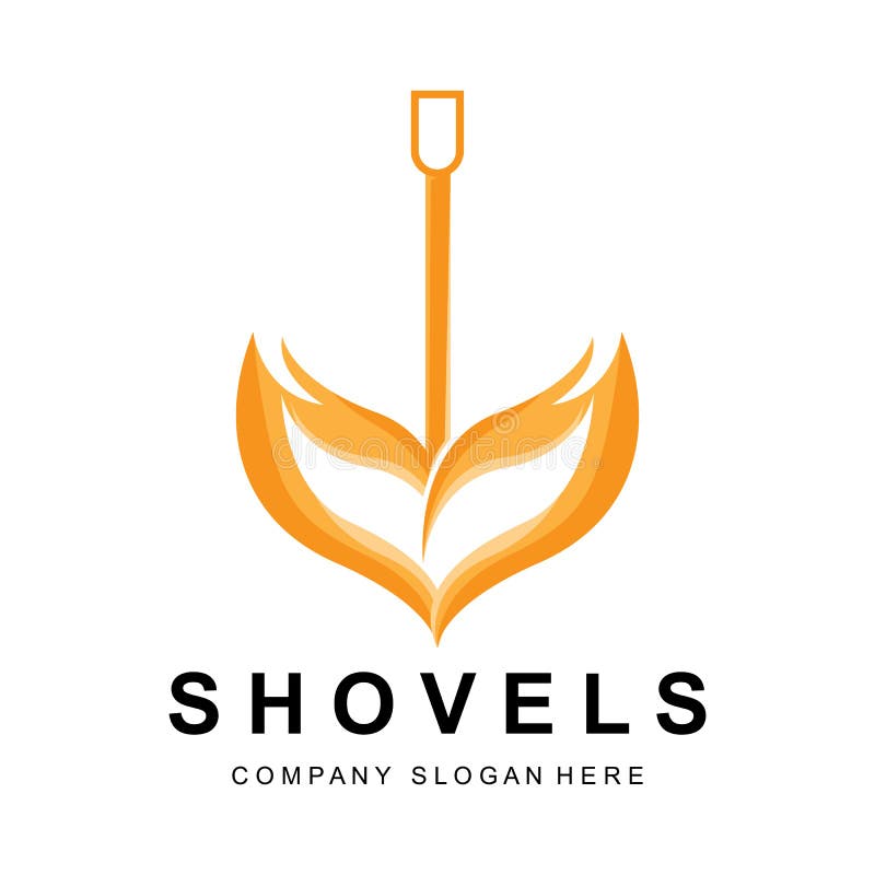 Shovel Logo Design, Construction Worker Tool Illustration Vector ...