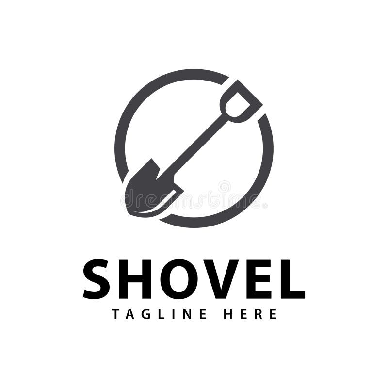 Shovel Logo Vector Illustration Design Stock Vector - Illustration of ...