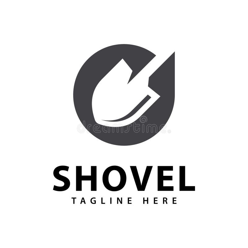 Shovel Logo Vector Illustration Design Stock Vector - Illustration of ...