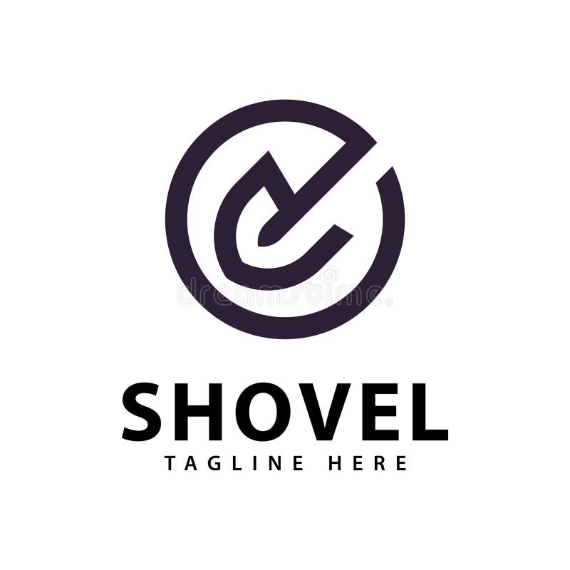 Shovel Logo Vector Illustration Design Stock Vector - Illustration of ...