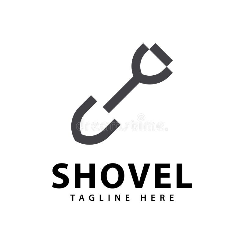 Shovel Logo Vector Illustration Design Stock Vector - Illustration of ...