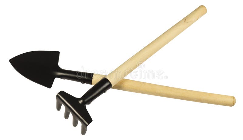 Shovel and rake stock image. Image of objects, agricultural - 52428415