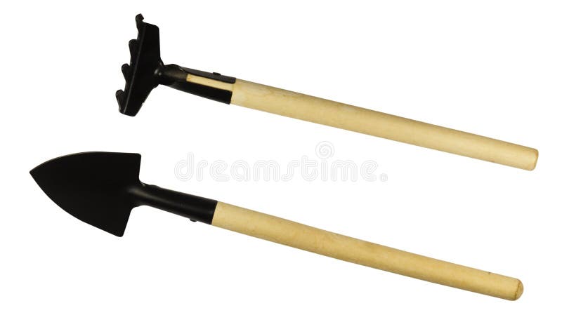 Shovel and rake stock image. Image of objects, agricultural - 52428415
