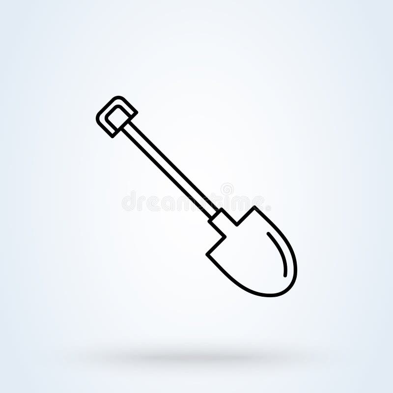 Shovel Symbol. Vector Simple Modern Icon Design Illustration Stock ...