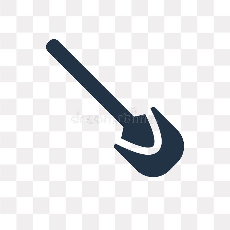 Shovel Vector Icon Isolated on Transparent Background, Shovel T Stock ...