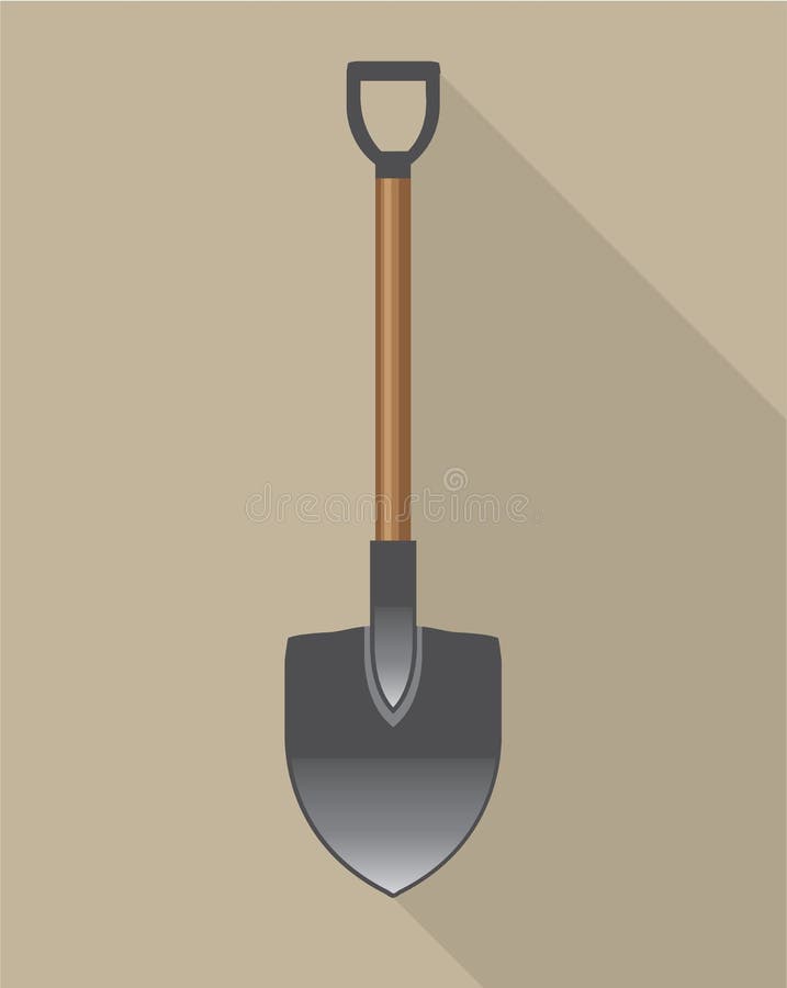 Shovel Vector Illustration stock vector. Illustration of file - 62573471