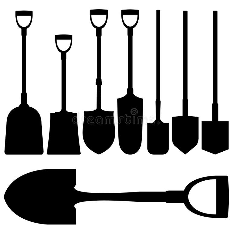 Shovels, Spades, and Digging Tools in Stock Vector - Illustration of ...