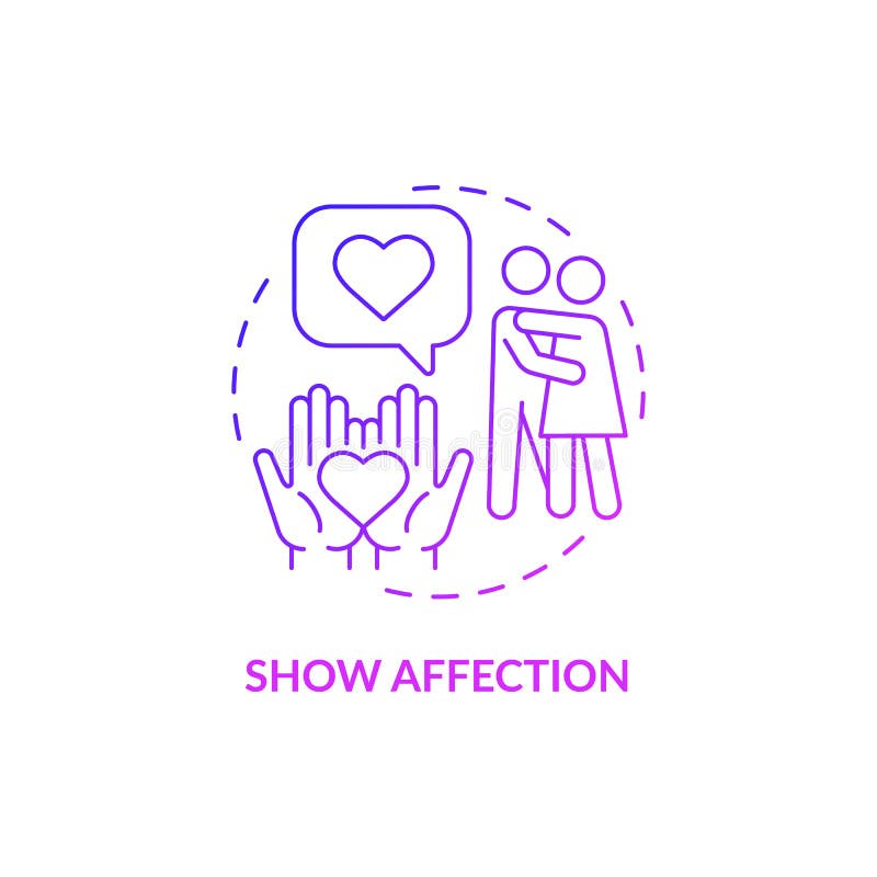 Show Affection Purple Gradient Concept Icon Stock Vector - Illustration ...
