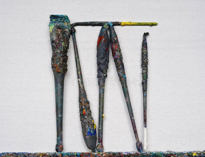 The show brush in studio stock image. Image of paintings - 37169287