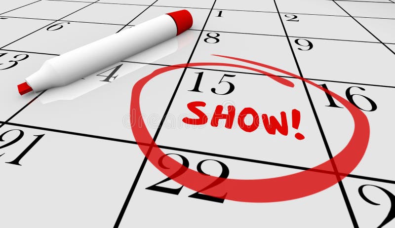 Show Concert Event Performance Calendar Day Date Stock Illustration ...
