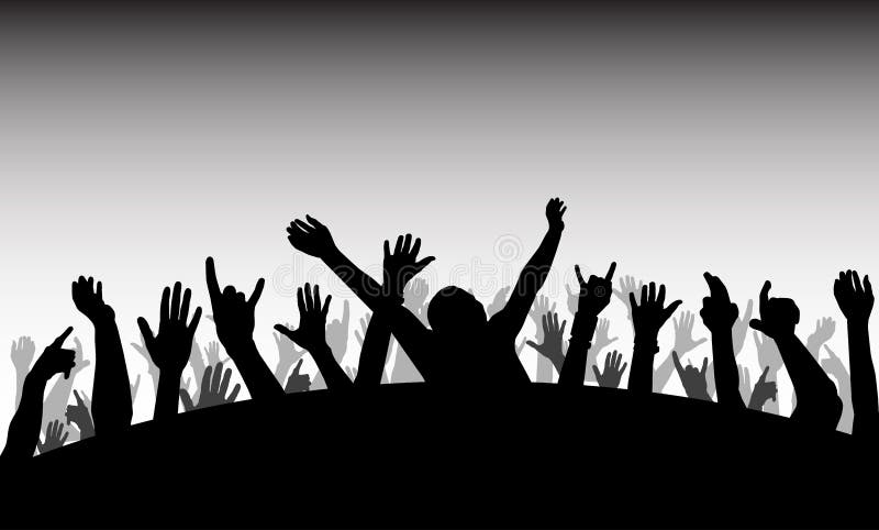 Show Crowd Silhouette. stock vector. Illustration of spectator - 2592966