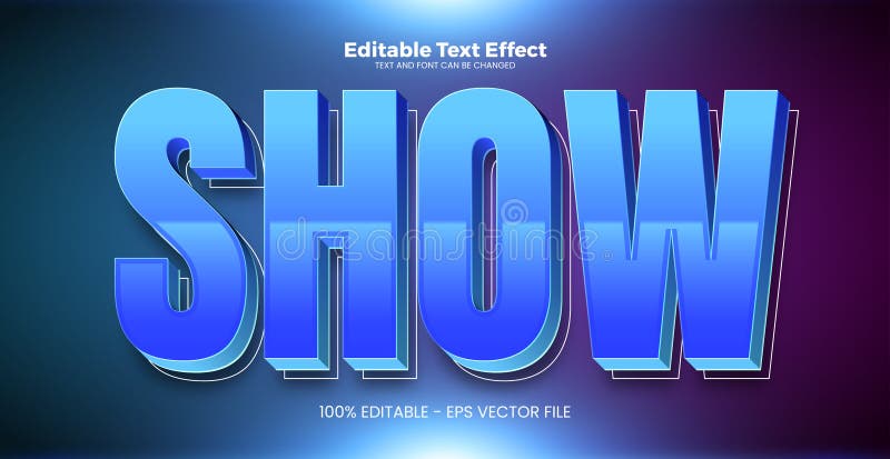 Show Editable Text Effect in Modern Trend Style Stock Vector ...