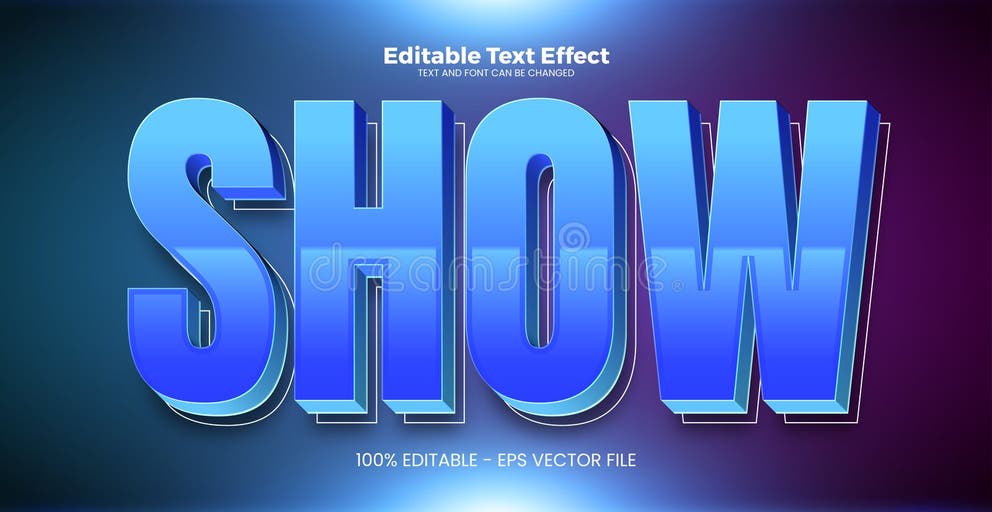 Show Editable Text Effect in Modern Trend Style Stock Vector ...