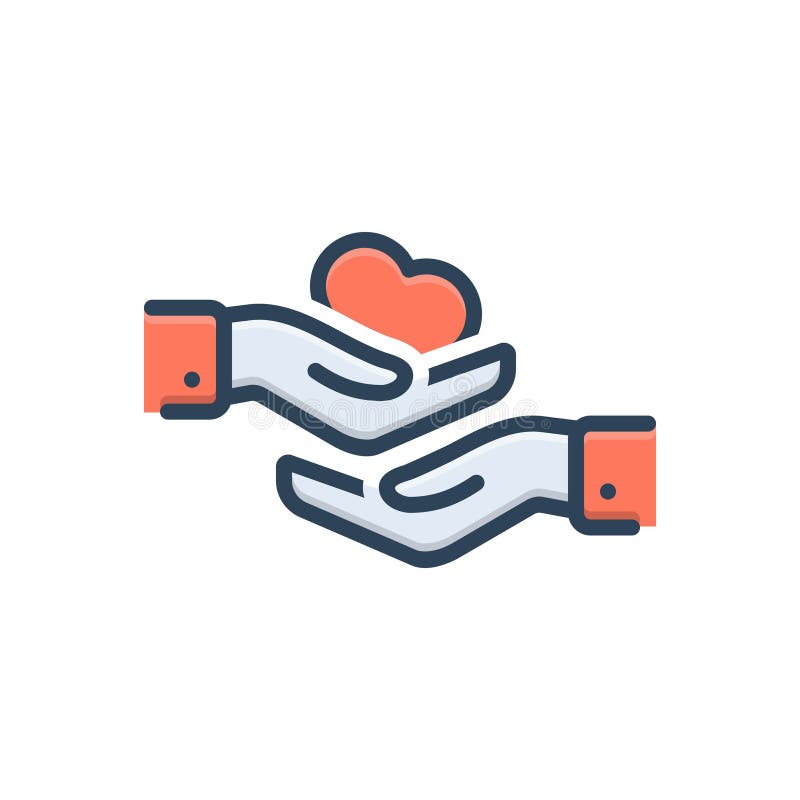 Color Illustration Icon for Show Empathy, Help and Trust Stock Vector ...