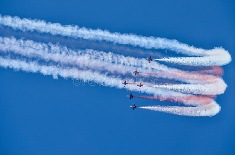 Show and Fighter Jets in the Sky Stock Image - Image of show, flight ...