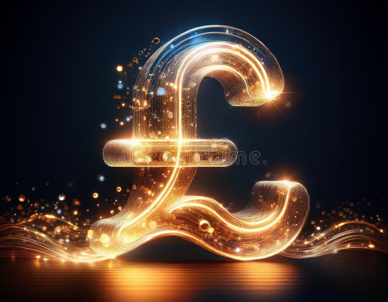 Show a Flowing Stream of Light Orbs Forming the Shape of a Pound Sign ...