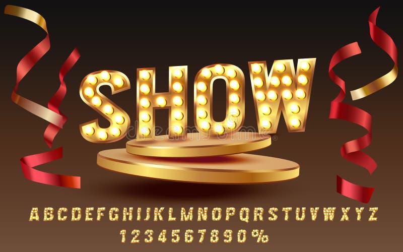 Show Font Set Collection, Letters and Numbers Symbol. Vector ...