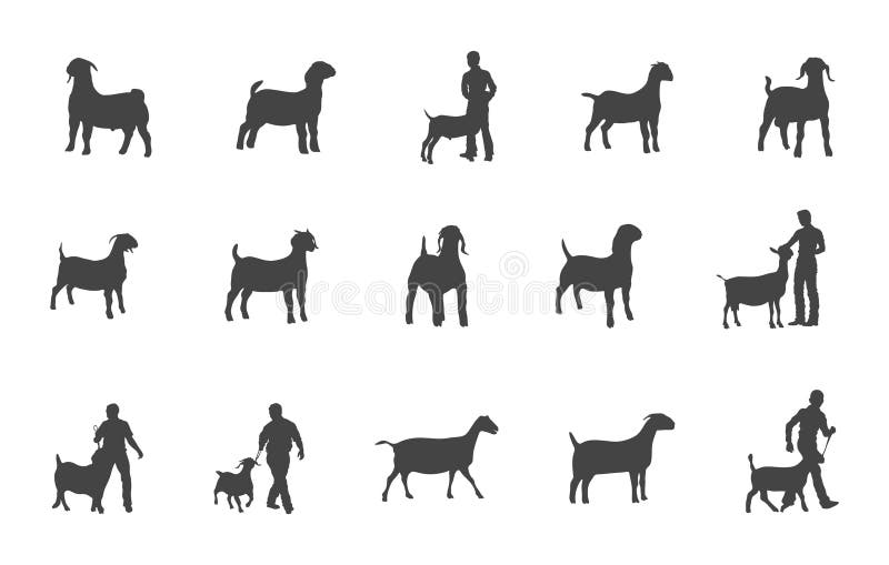 Show Goat Icon, Market Goat Vector, Show Goat Silhouette, Market Goat ...