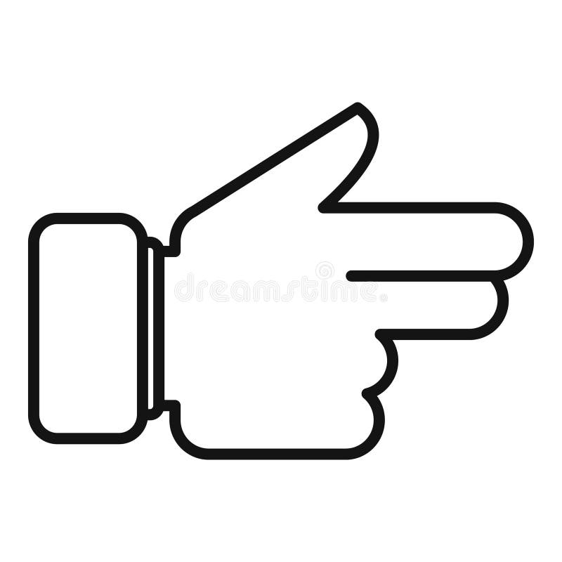 Show Hand Icon Outline Vector. Finger Gesture Stock Vector ...