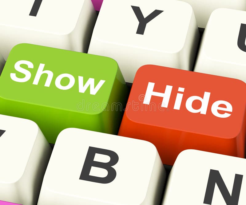 Show Hide Switch Means Conceal or Reveal Stock Illustration ...