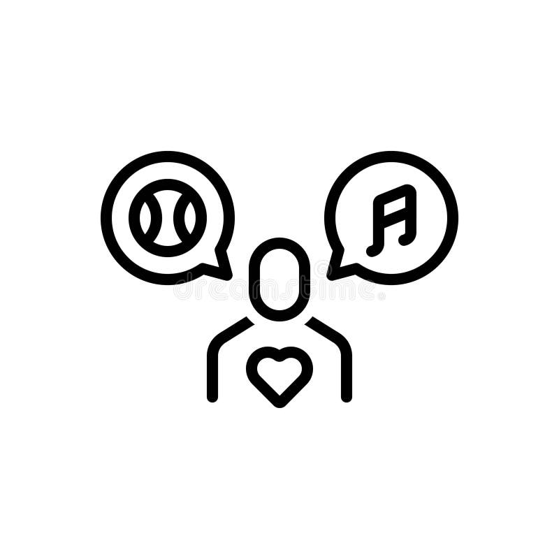 Black Line Icon for Show Interest, Show and Sport Stock Vector ...
