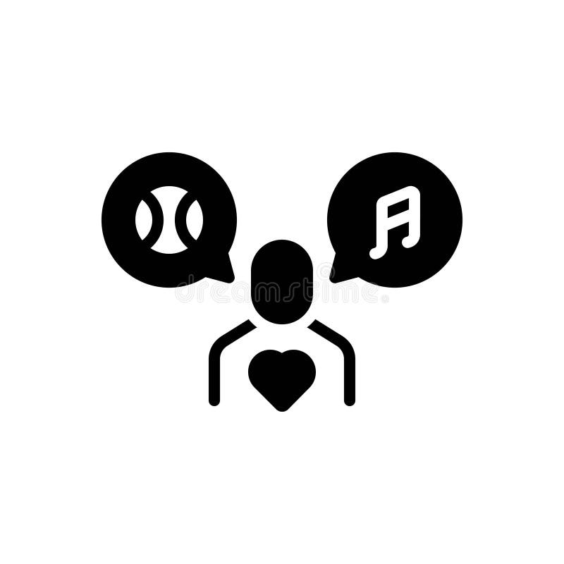 Black Solid Icon for Show Interest, Show and Favorite Stock ...