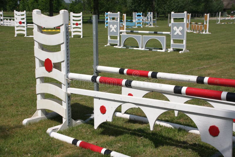 Show jumping course stock image. Image of horses, compete - 14699703