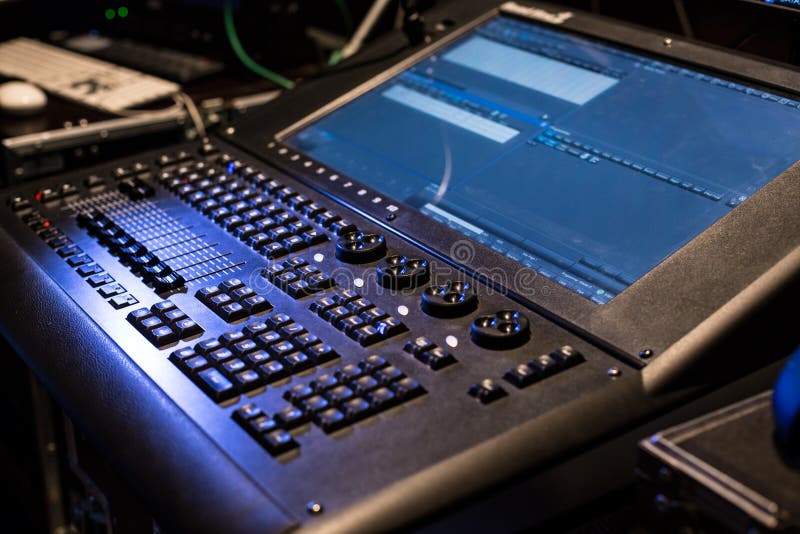 Show Light Controller with Lighted Screen Stock Photo - Image of ...