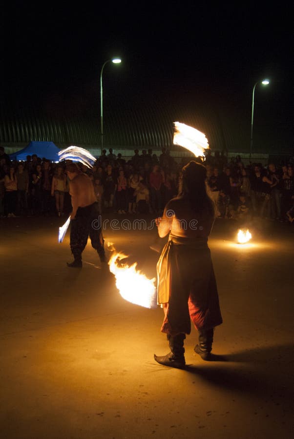 Show with light editorial image. Image of fire, crowd - 42957355