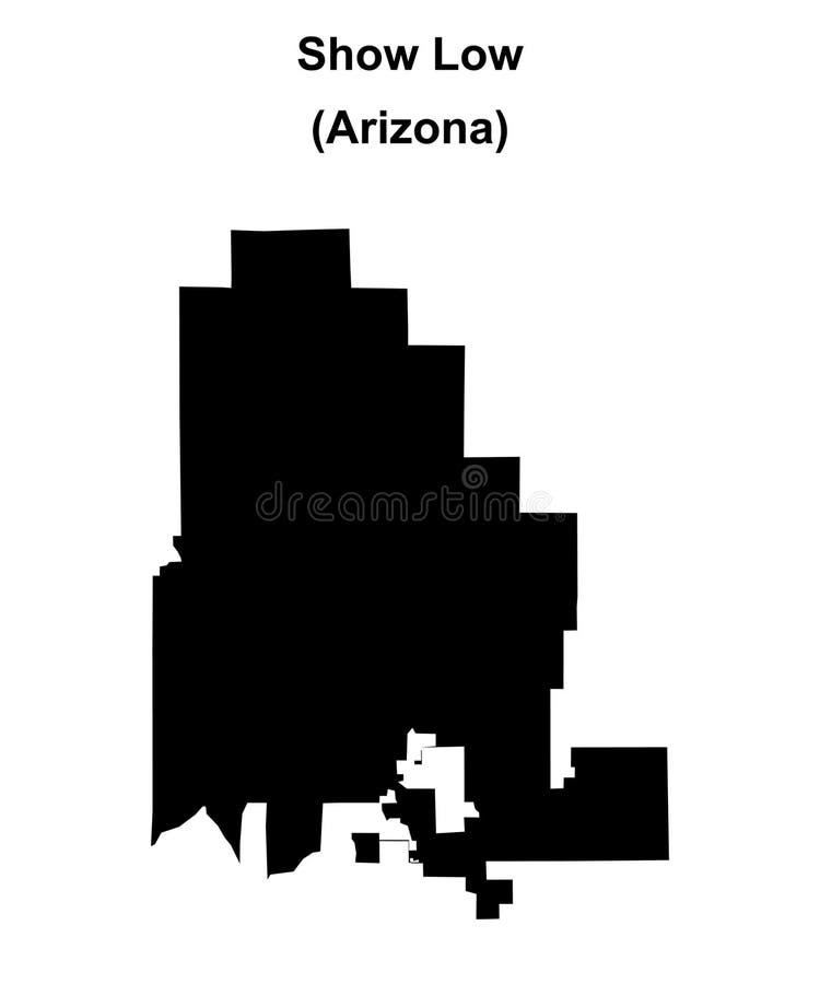 Show Low outline map stock illustration. Illustration of cartography ...